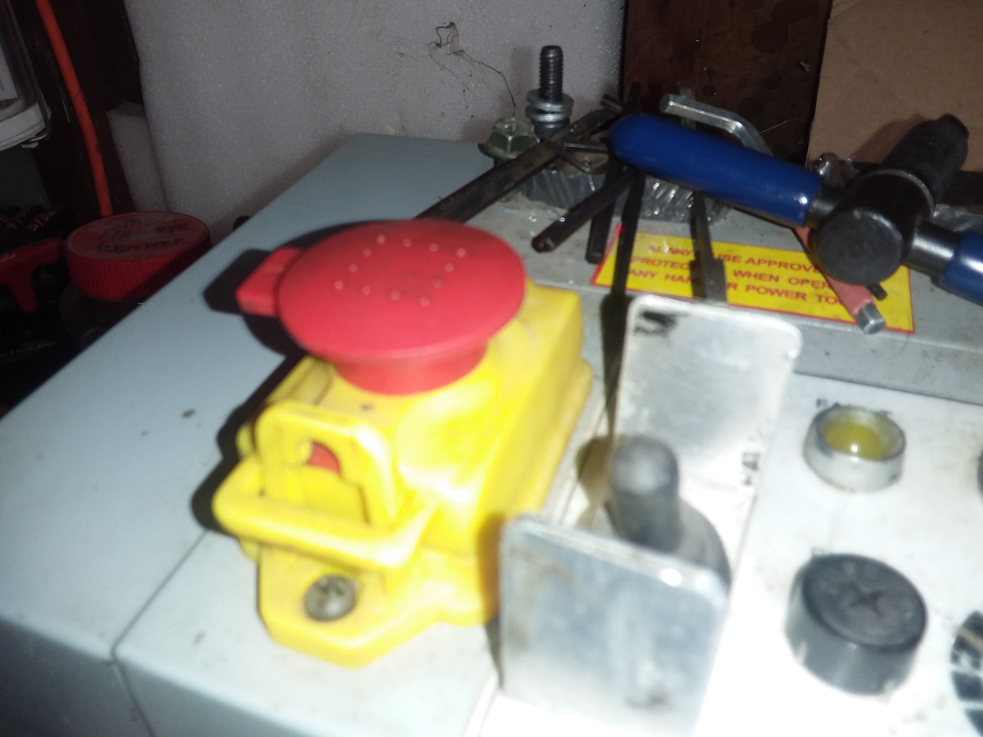 Safety Stop Switch Mushroom Button Cover for MiniLathe by kaje ...