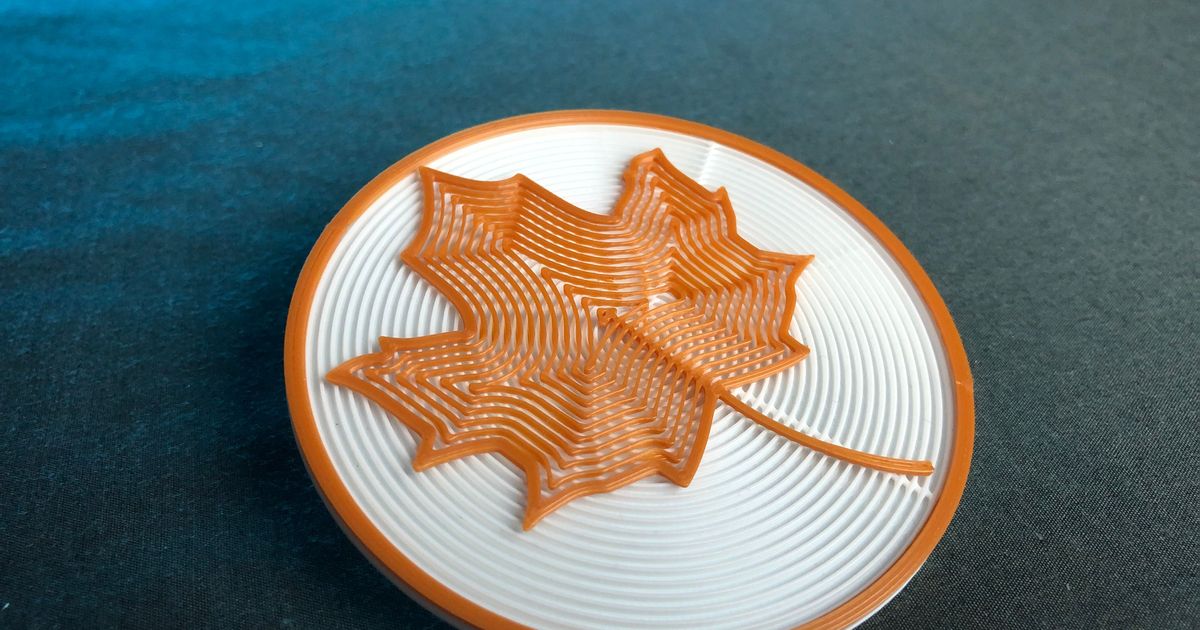 MAPLE LEAF COASTER by 3Delworld | Download free STL model | Printables.com