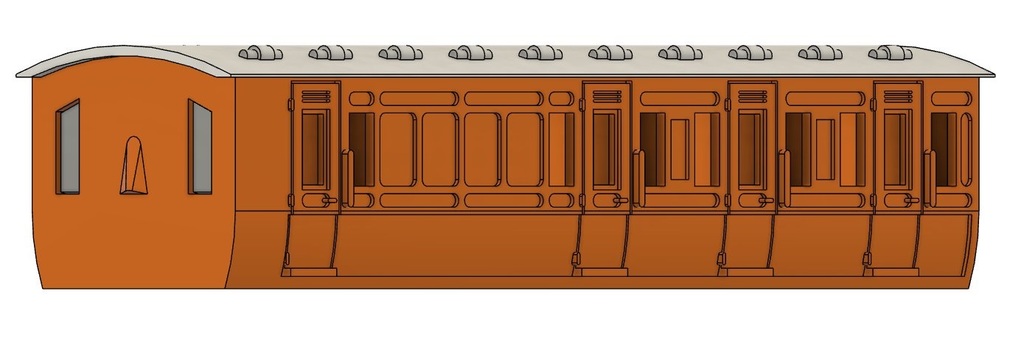 Extended Branchline coach (A&C) by CraftyNerd | Download free STL model ...