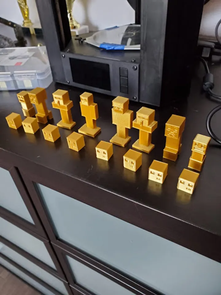 Minecraft Chess Set by 3D Checkmate | Download free STL model ...