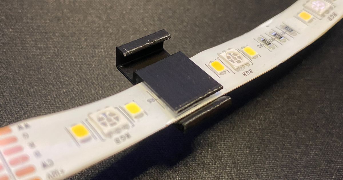 12mm LED Strip + Wire clip by AndersE | Download free STL model ...