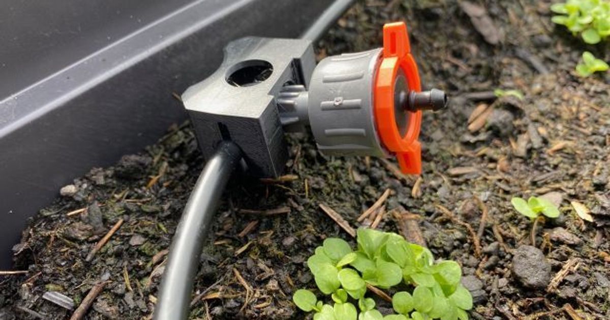 Gardena MicroDrip holder by Tadufeu | Download free STL model ...