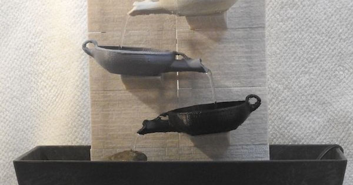 Tabletop Water Feature / Fountain by cellocgw | Download free STL model ...