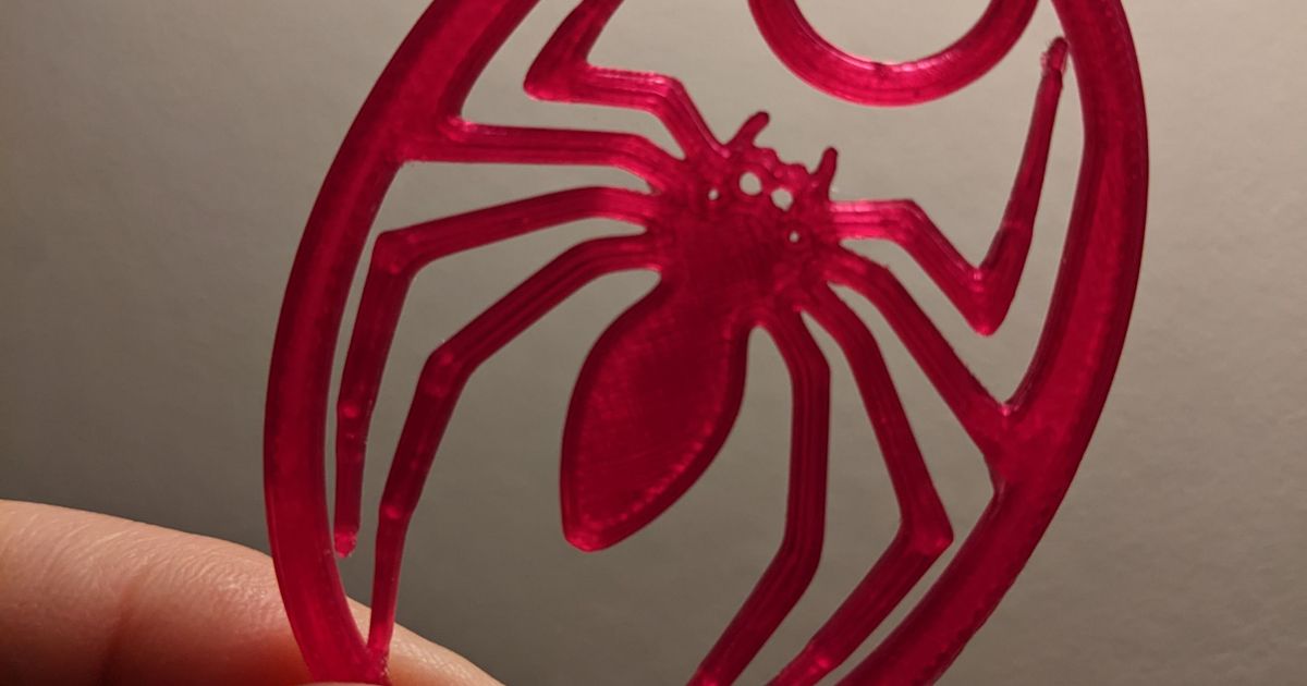 Spiderman Keychain Logo by miXal | Download free STL model | Printables.com