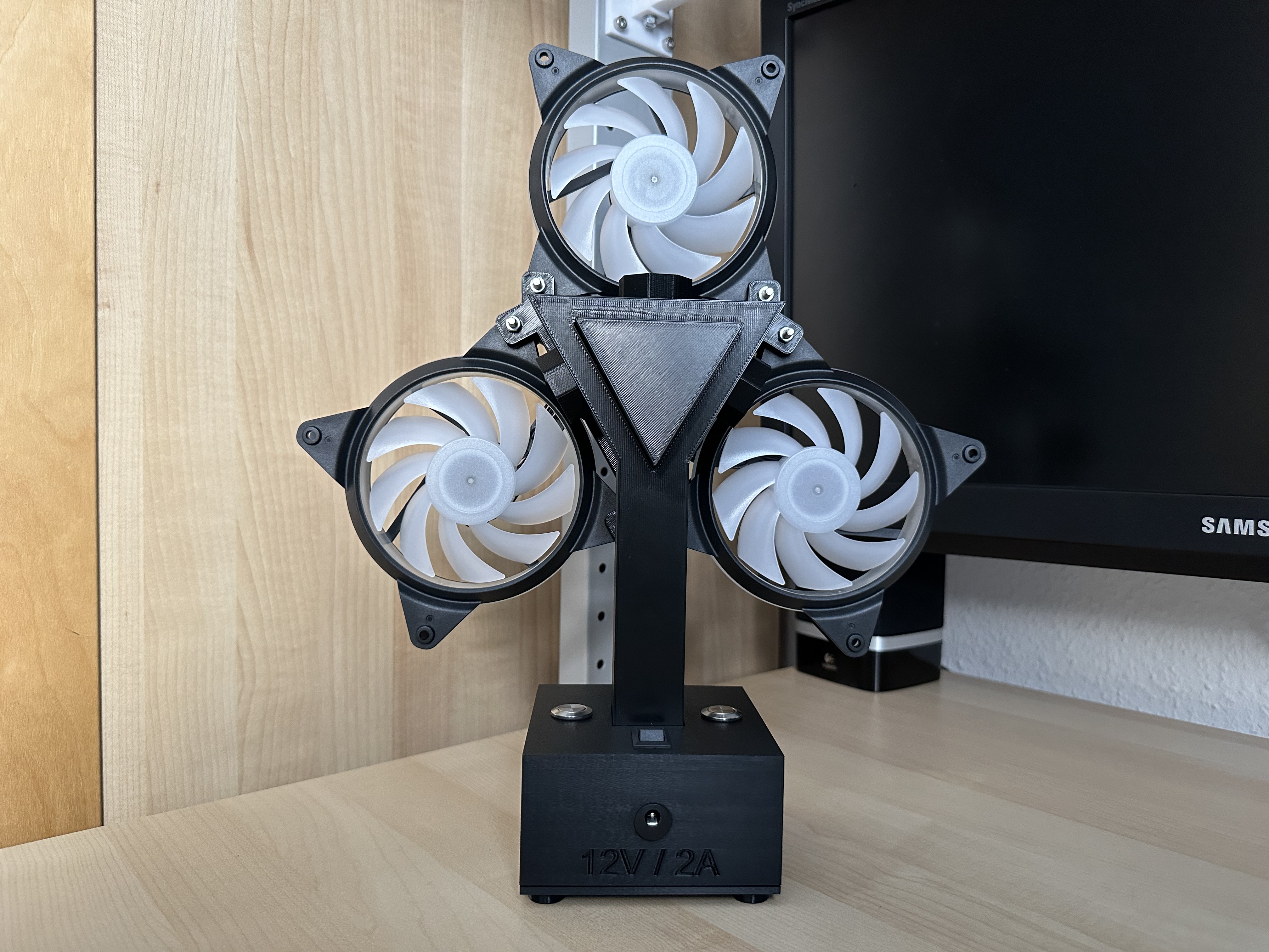 3 x 120mm Arduino controlled RGB LED fan holder by AWSW | Download free ...