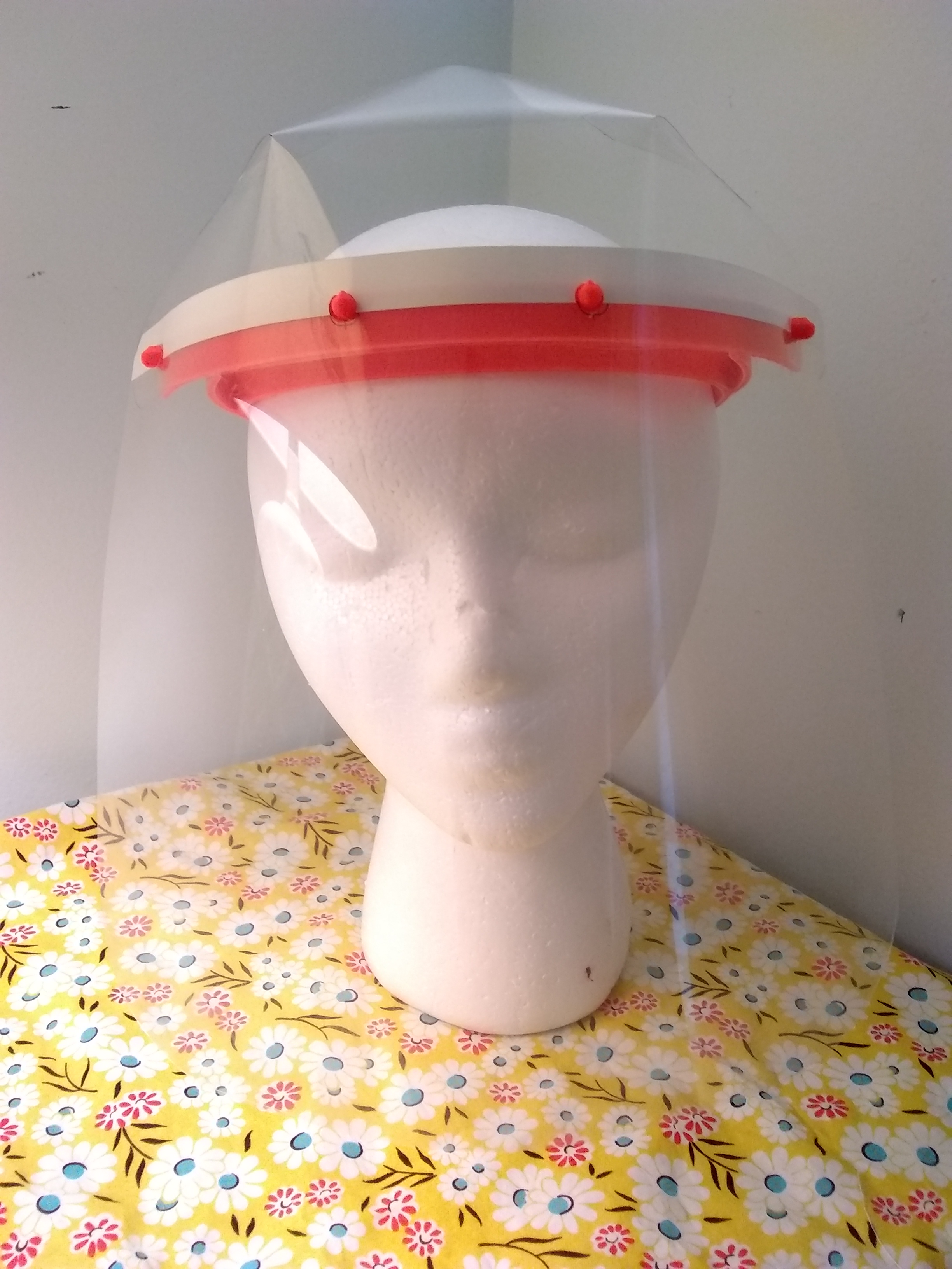 Face Shield, long temple arms and hooks for rubber bands. UPDATED by ...