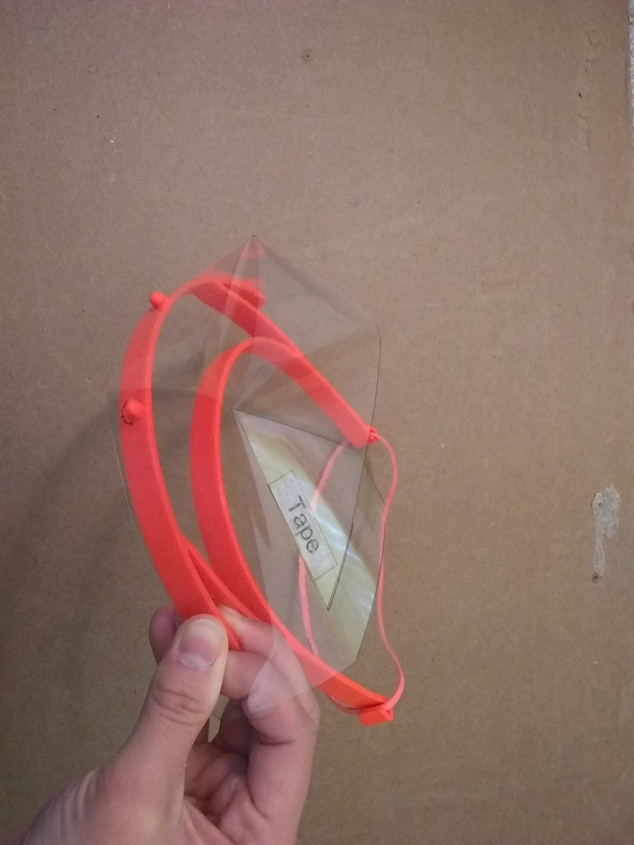 Face Shield, long temple arms and hooks for rubber bands. UPDATED by ...