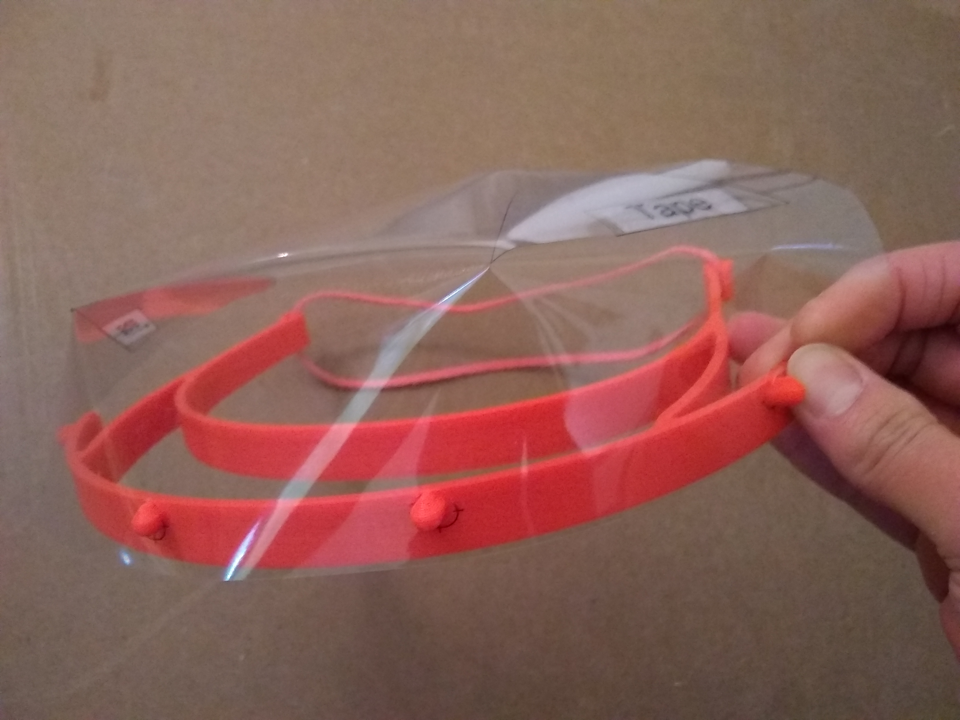 Face Shield, long temple arms and hooks for rubber bands. UPDATED by ...