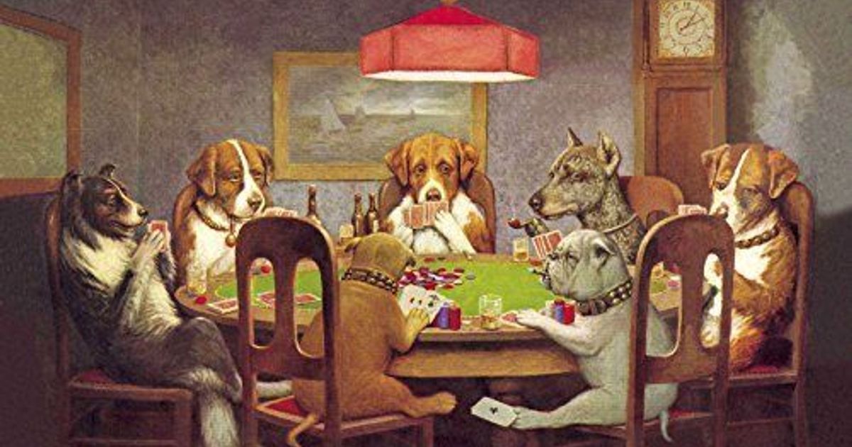 Dogs playing poker by C.M. coolidge by Elias Ferenus Alvarez | Download ...