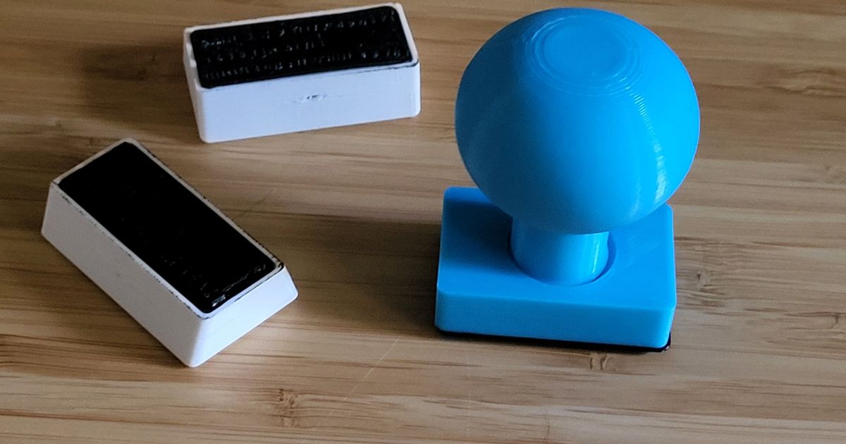 Stamp with customizable text by Beaver | Download free STL model ...