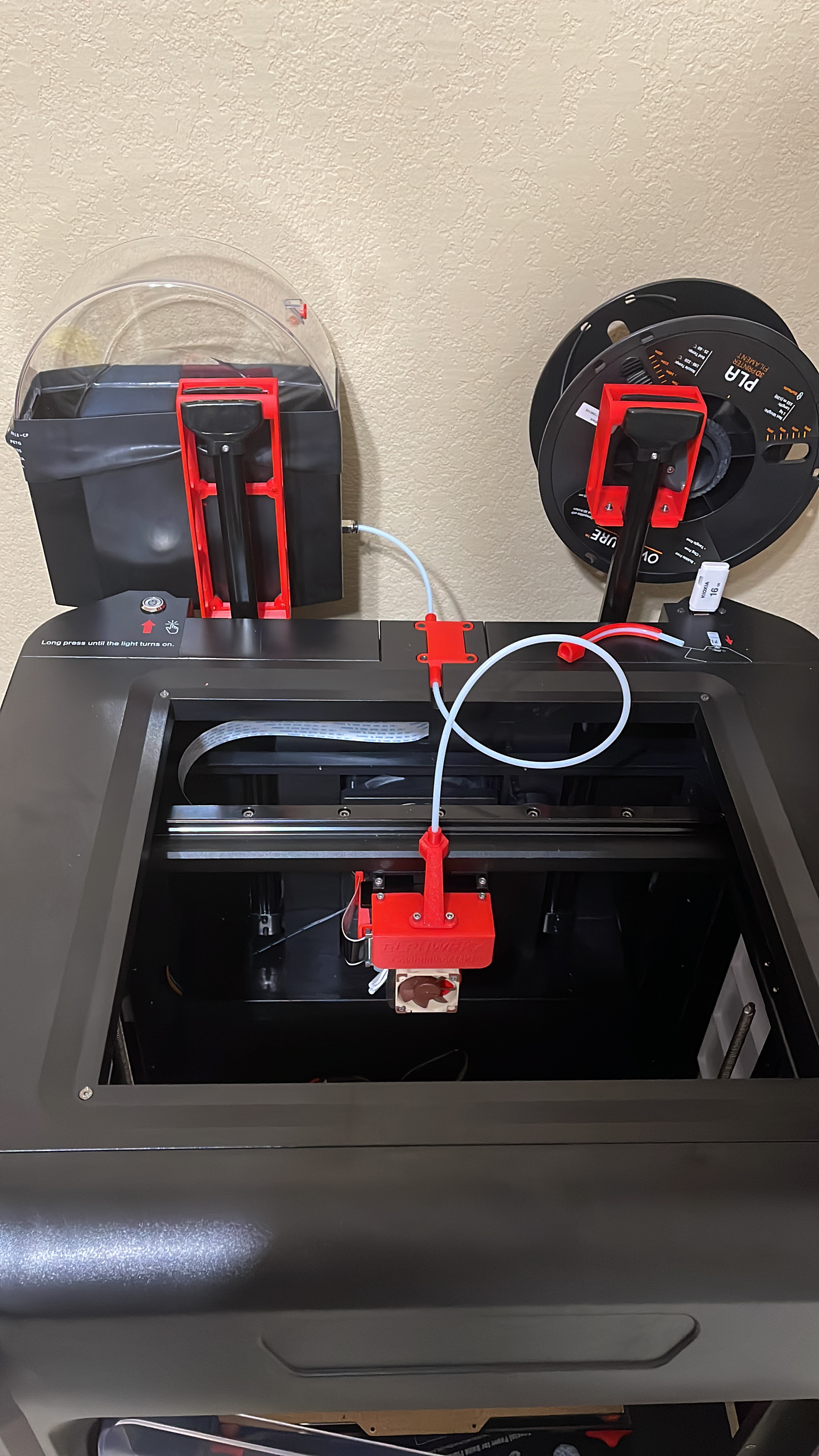 External Spool and Dry Box Hanger System for Qidi Printers by Elphwrkz ...