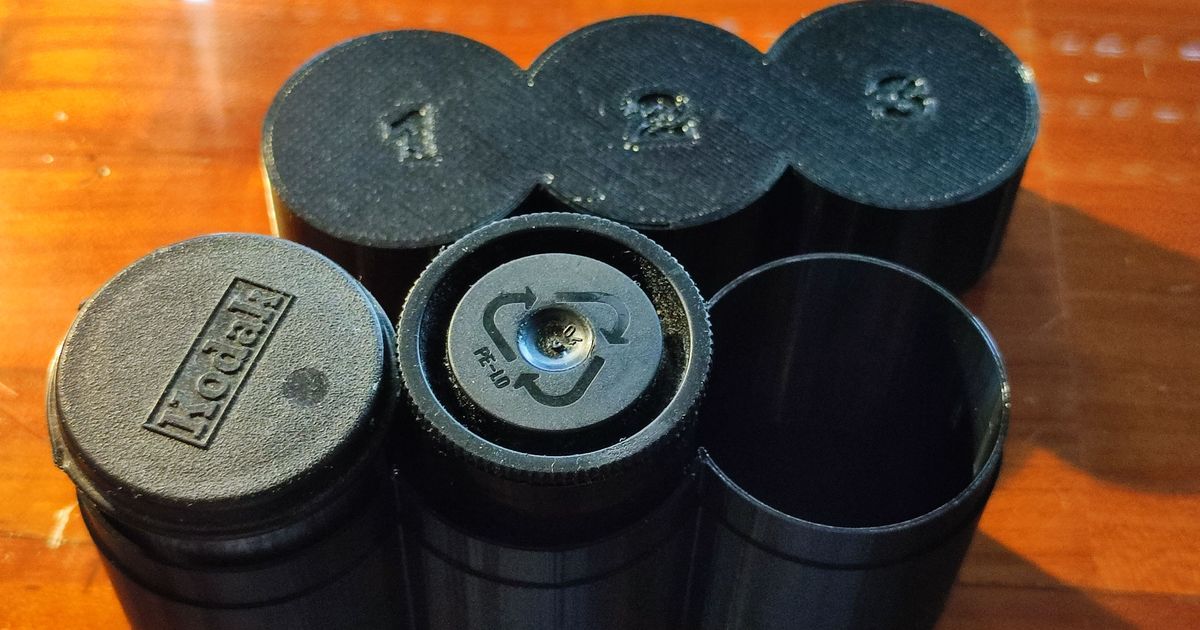 35mm film canister case 3x by Barbi | Download free STL model ...