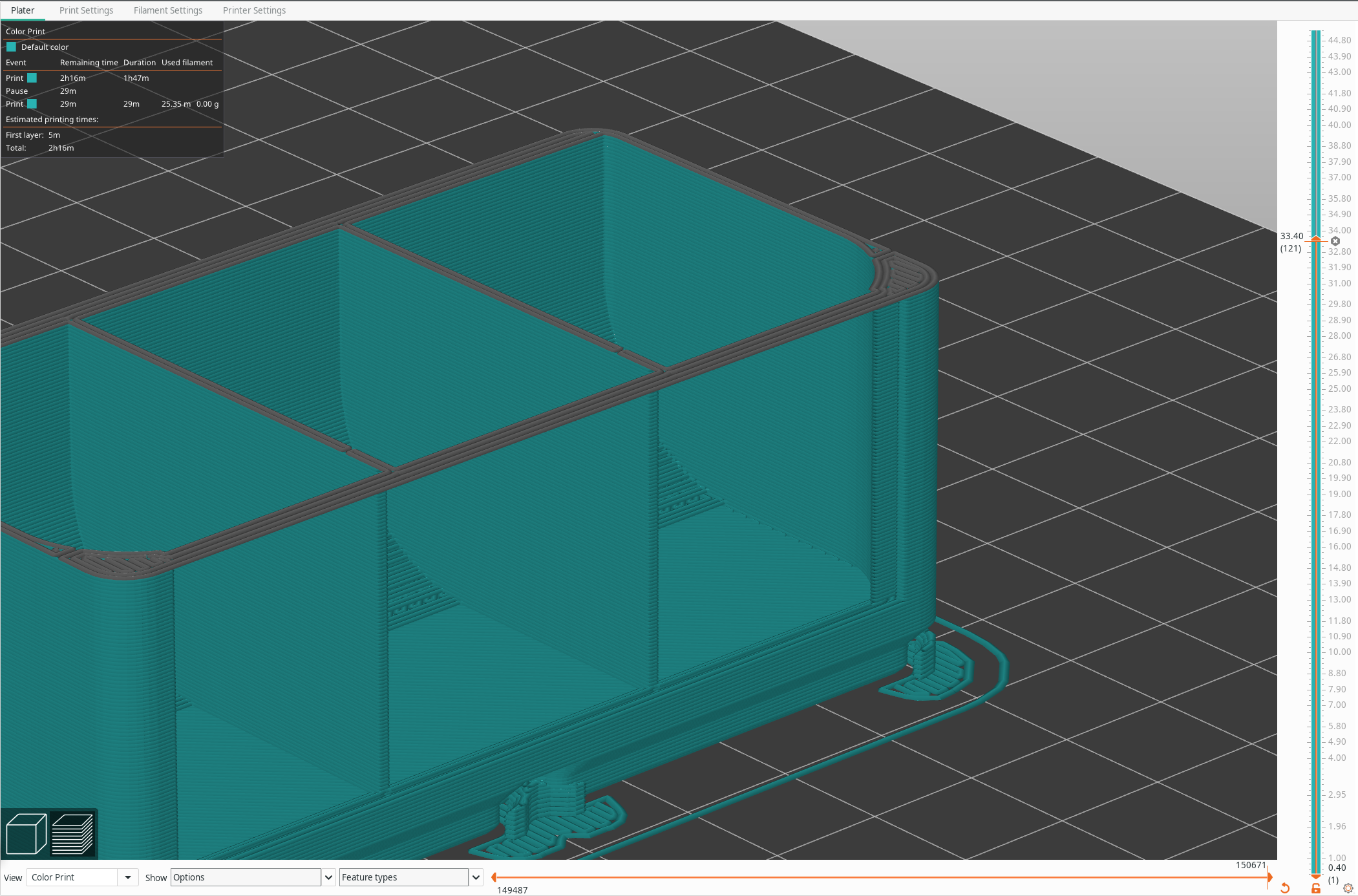 Tapeless Gridfinity Window Divider Bin - windows placed mid print by wyattgeroge | Download free ...