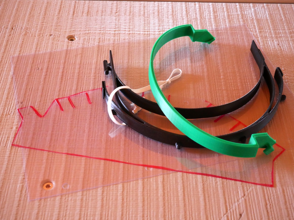 Top Cover Retrofit Splashguard for "3D Face shield - A4 binding sheet ...