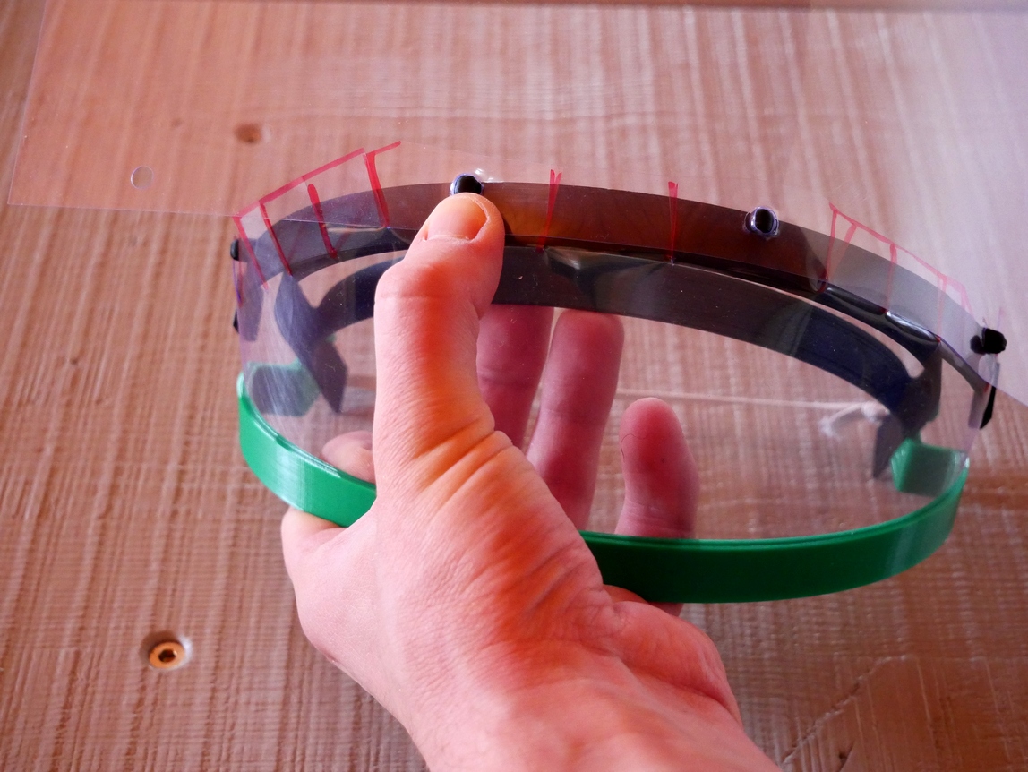 Top Cover Retrofit Splashguard for "3D Face shield - A4 binding sheet ...