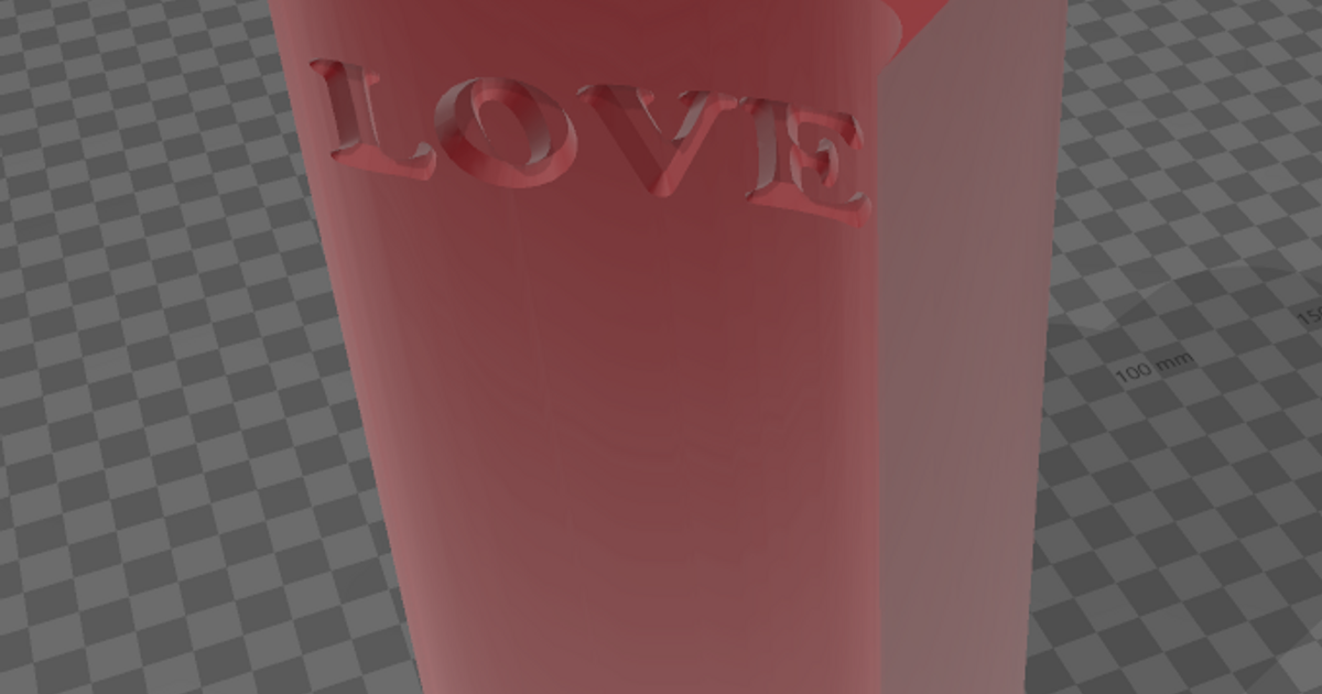 The "LOVE Heart Vase" by Johination | Download free STL model ...