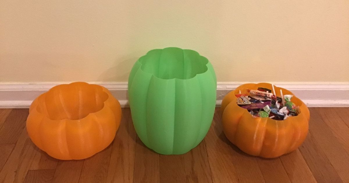 Tall 8in Pumpkin Box (Vase Mode) by 3DCoded | Download free STL model ...