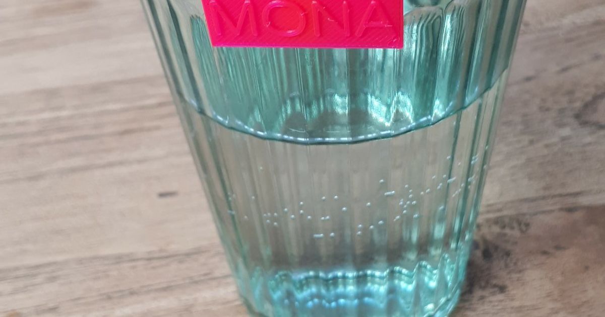 Name Tag for Glasses by overflo | Download free STL model | Printables.com
