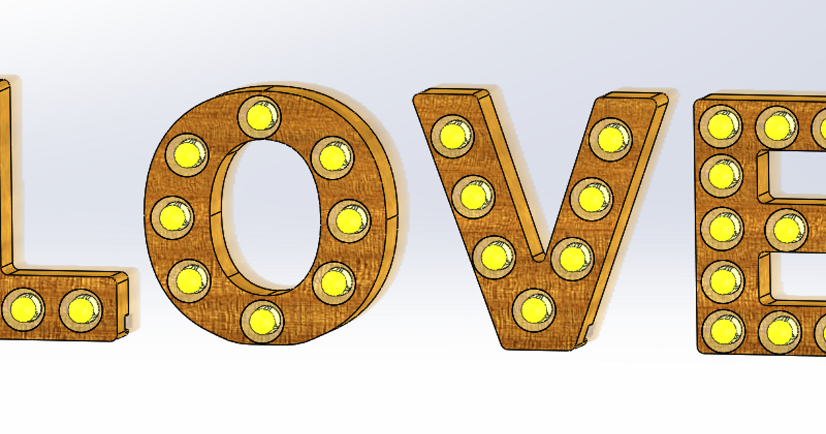 LOVE Marquee Light Sign by Matt | Download free STL model | Printables.com