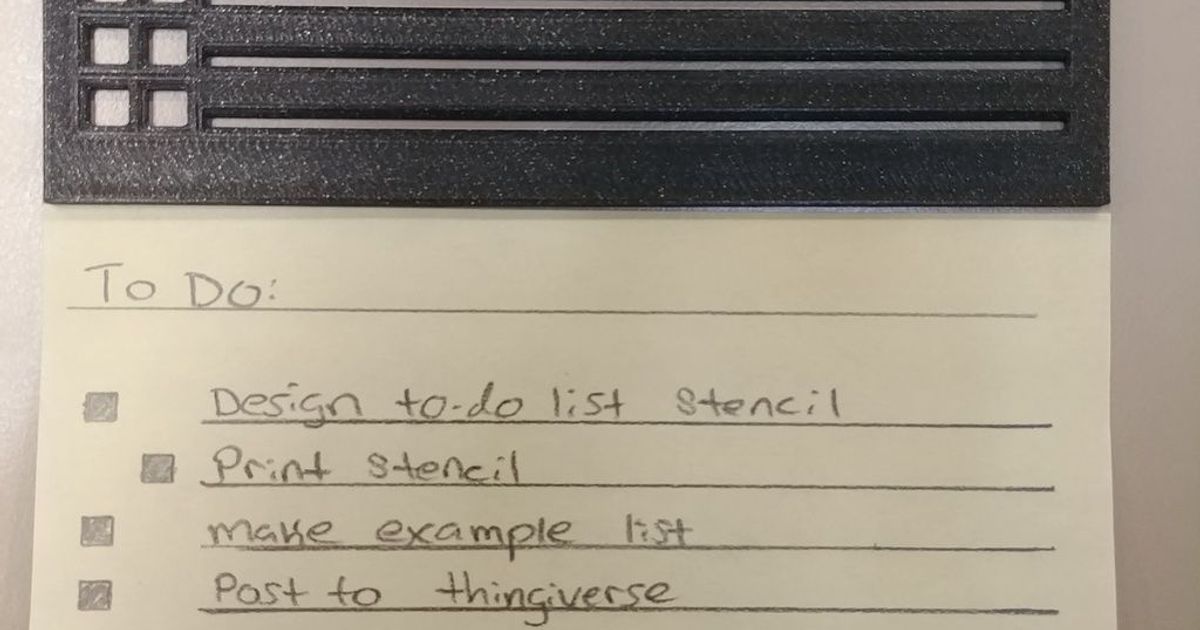 To Do list stencil by Chillhaus3D | Download free STL model ...