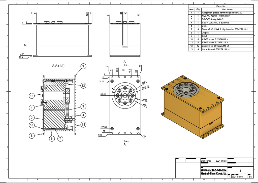 Sixi 3 servo, printable parts v1 by Dan Royer | Download free STL model ...