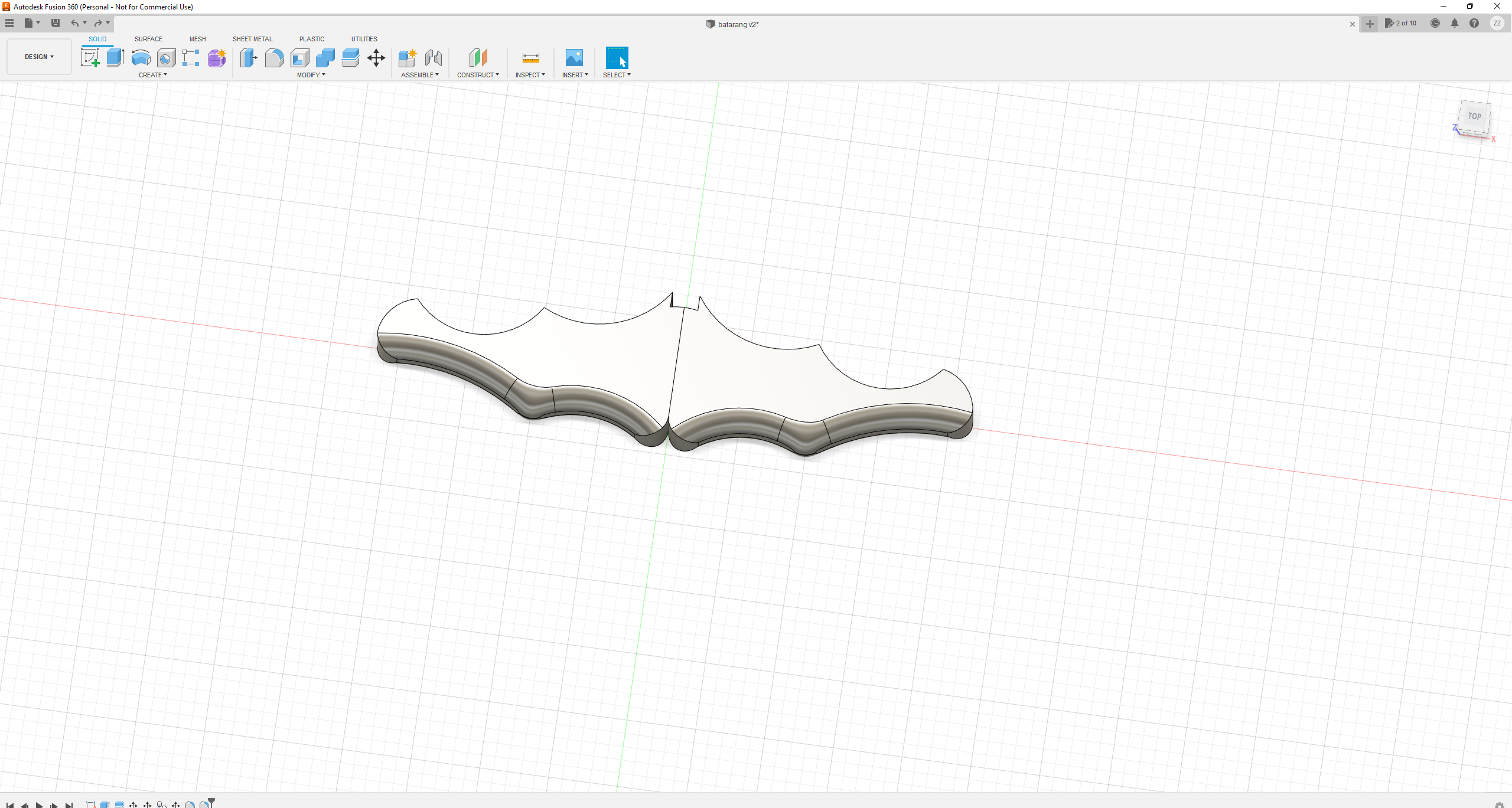 Batarang in two pieces by Z Fuze | Download free STL model | Printables.com