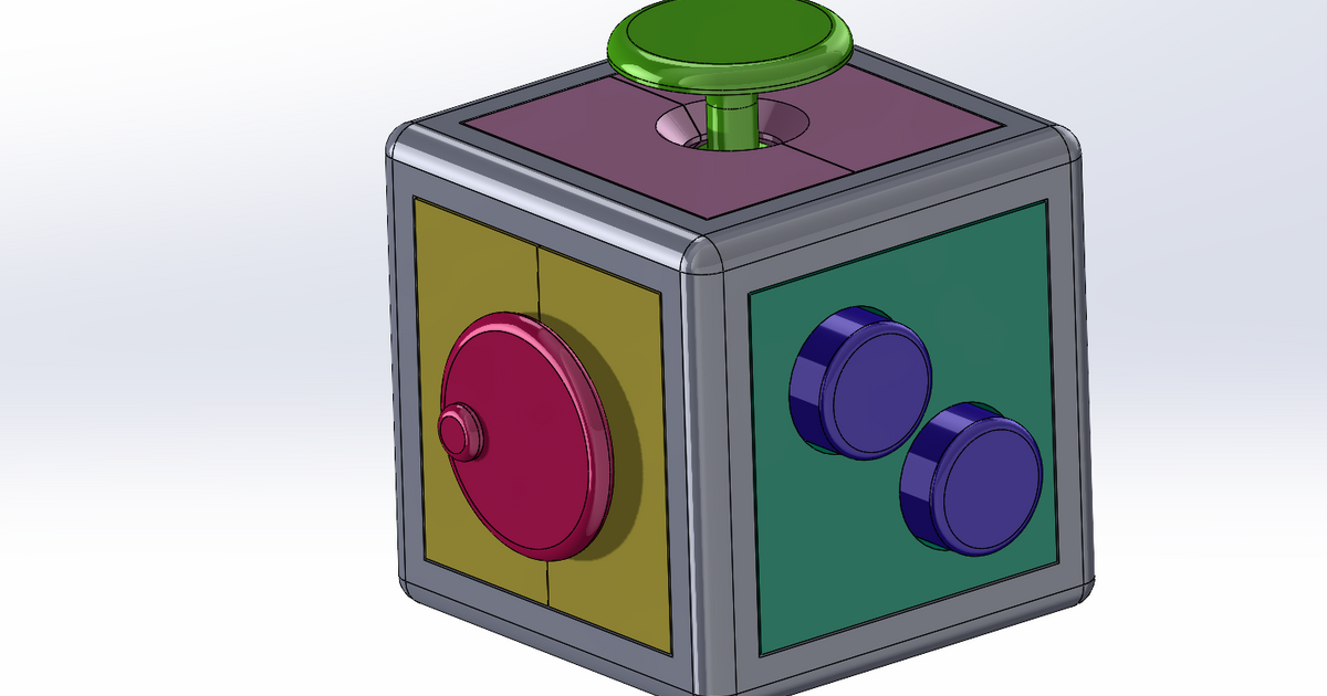Fidget Cube mechanical Stress Toy with Joystick by Arthur Felk | Download free STL model ...