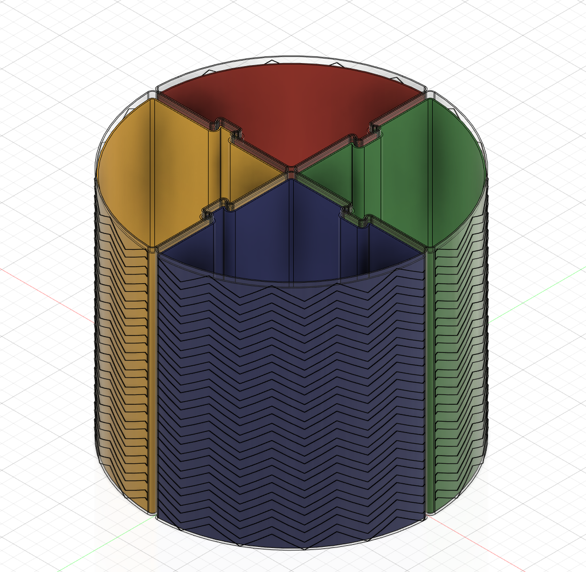 Stackable vase with lid and inlays by 3D_print_de | Download free STL ...