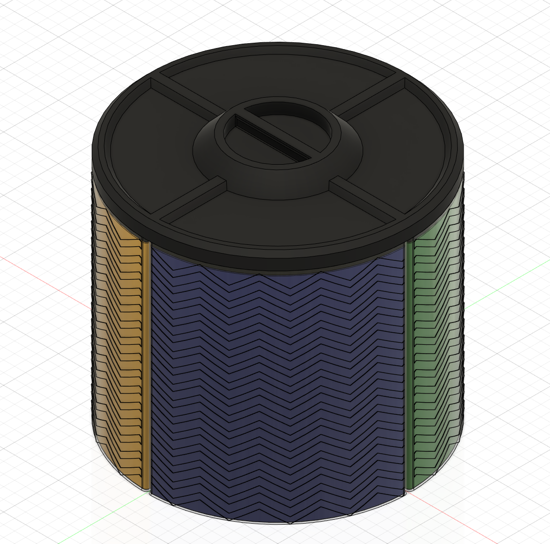 Stackable vase with lid and inlays by 3D_print_de | Download free STL ...