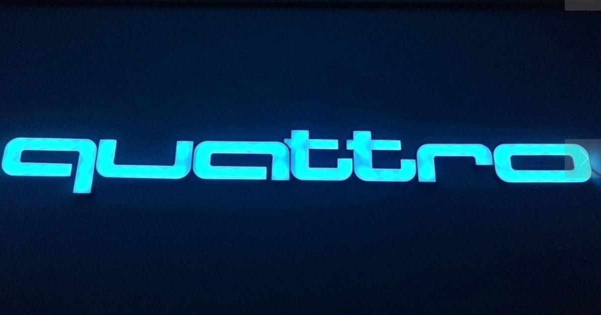 Audi Quattro Logo RGB lamp by Minus97 | Download free STL model ...