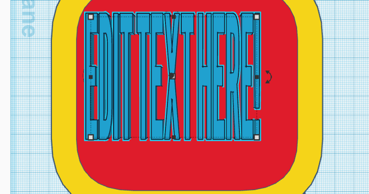 editable text plate by APRILFOOLZ | Download free STL model ...