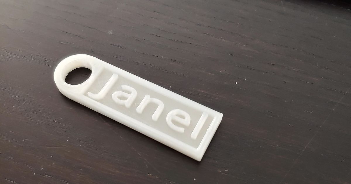 Janel Keychain by Gary | Download free STL model | Printables.com