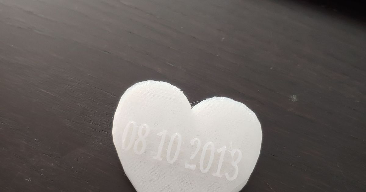 Date Heart by Gary | Download free STL model | Printables.com