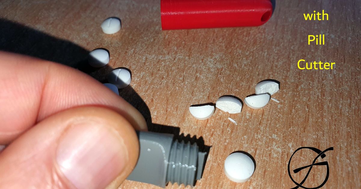 EDC Micro Pill Capsule - Keychain witch Pill Cutter by GFS | Download ...