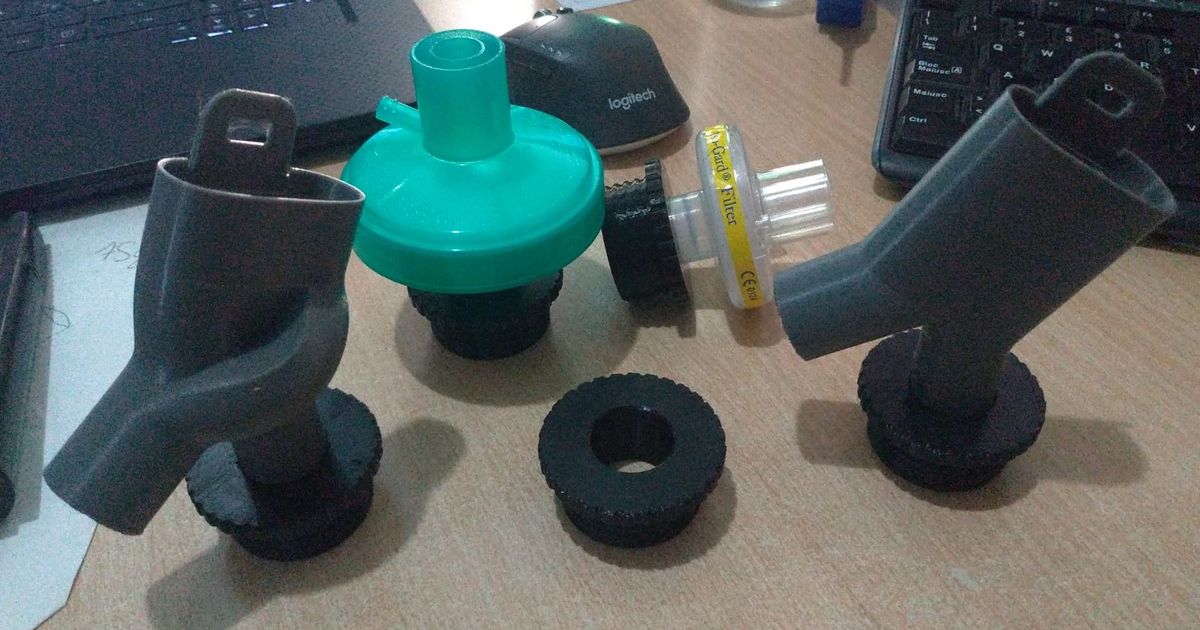 Adapter RD40 DIN - 22mm medical filter by Claudio M. | Download free ...