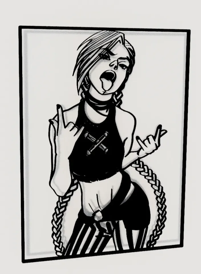 Jinx Wall Art by Sho rty | Download free STL model | Printables.com