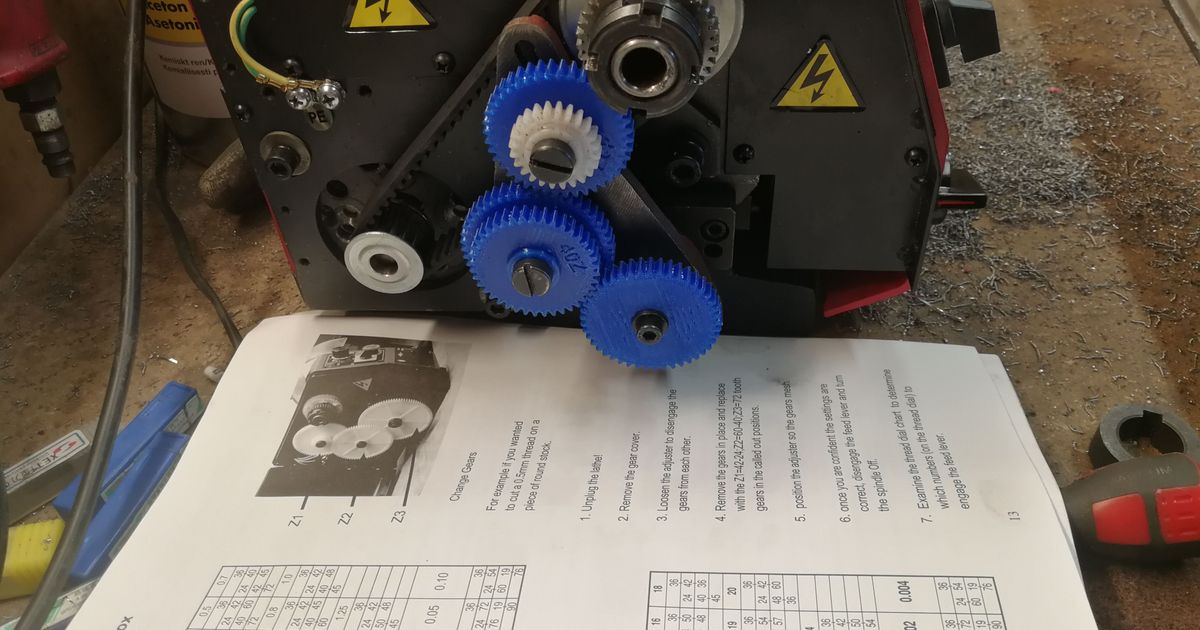 Sieg C1/M1 Thread Cutting Gears by Snake____1 | Download free STL model ...