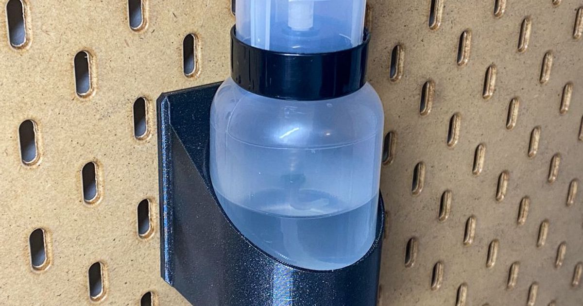 Skadis Holder: 60mm Solvent Pump Bottle (uses heat set inserts) by fivesixzero | Download free ...