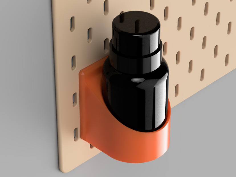 Skadis Holder: 60mm Solvent Pump Bottle (uses heat set inserts) by fivesixzero | Download free ...