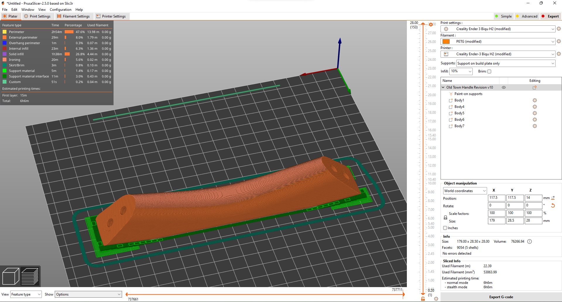 Old Town Sportsman PDL 1 Piece Handles by David B | Download free STL ...