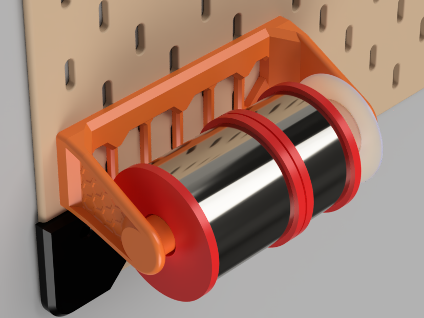 Skadis Holder: Solder Spool Rail (uses heat set inserts) by fivesixzero | Download free STL ...