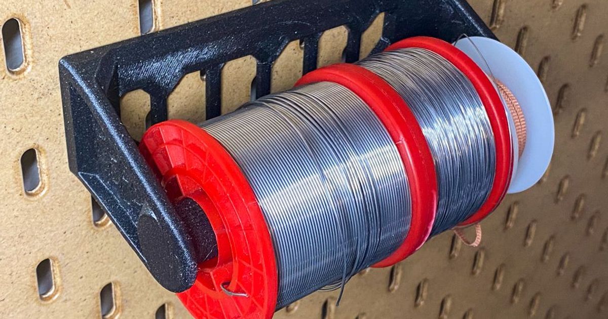 Skadis Holder: Solder Spool Rail (uses heat set inserts) by fivesixzero ...