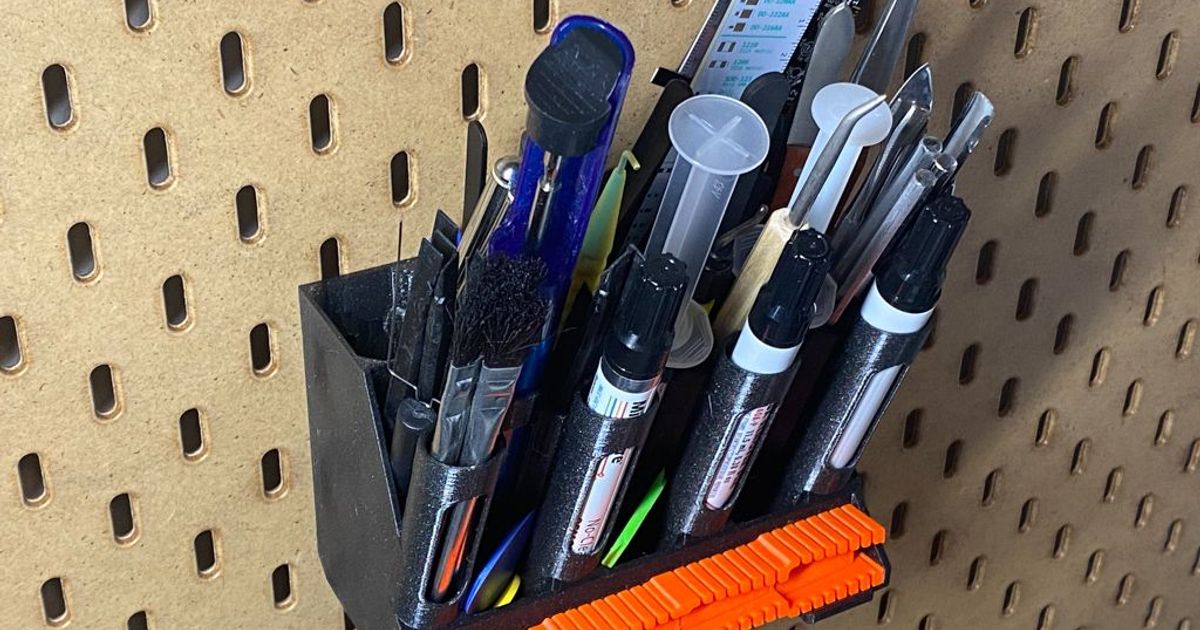 Skadis Holder: Flux Syringe and Pen Holder (uses heat set inserts) by fivesixzero | Download ...