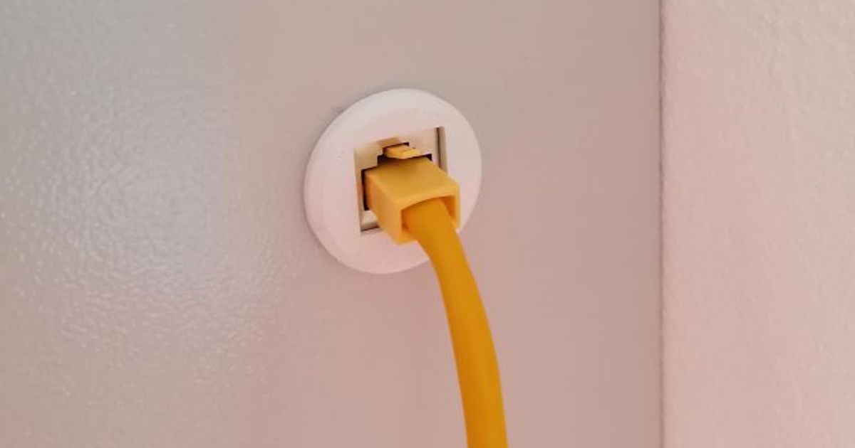 RJ45 Network coupler wall mount by Thomas Croonen | Download free STL ...