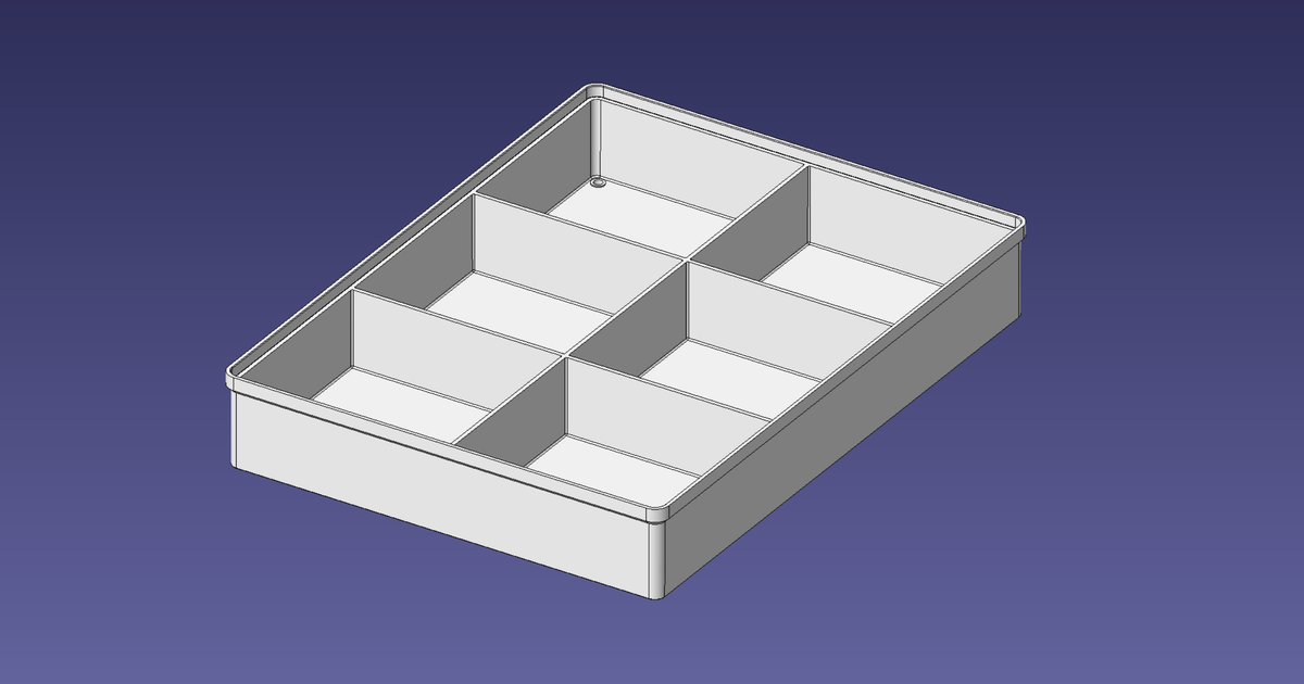 3x4 units, half height, 2x3 grid Stackable Insertbox by Bodo | Download free STL model ...