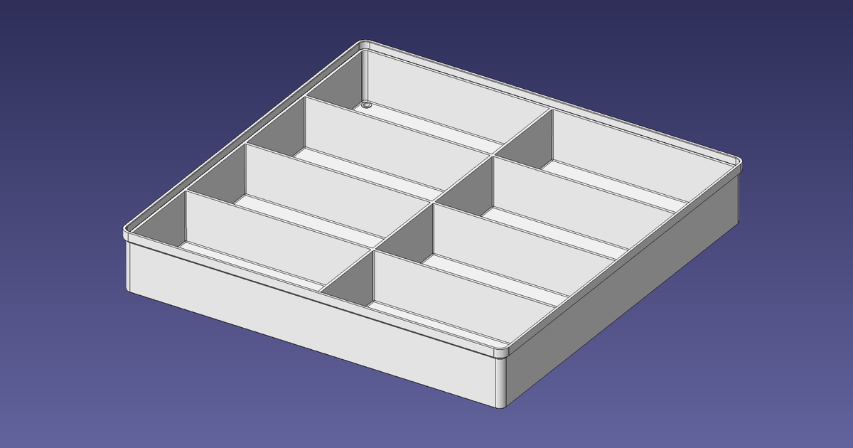 4x4 units, half height, 2x4 grid Stackable Insertbox by Bodo | Download ...