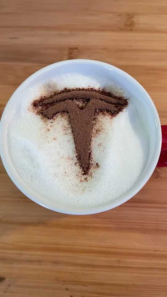 Place the Tesla logo on your coffee! by FerTech | Download free STL ...