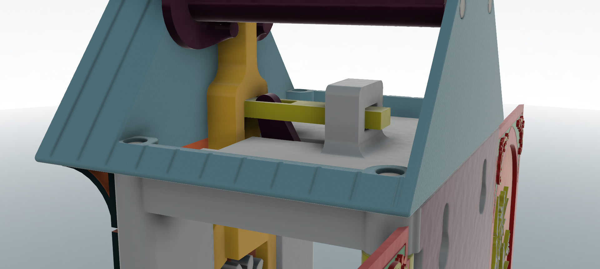 A WALL CLOCK WITH HIDDEN DOORS AND A BIRD COMING OUT par ilan kaplan ...