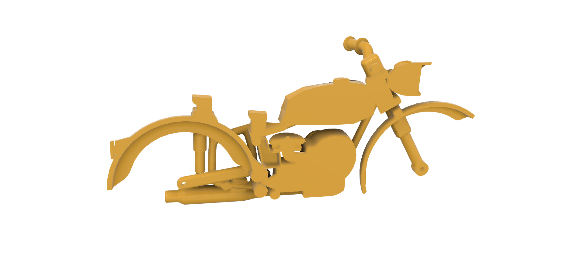 MOTORCYCLE WITH SIDECAR AND TOOTHPICKS by ilan kaplan | Download free STL model | Printables.com