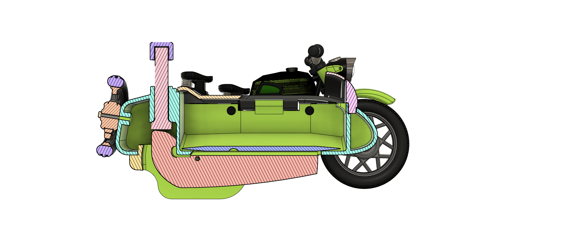 MOTORCYCLE WITH SIDECAR AND TOOTHPICKS by ilan kaplan | Download free ...